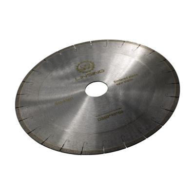 China Ti-coated Finishing 350mm J Type Diamond Saw Blade for No Chipping Dekton Cutting for sale