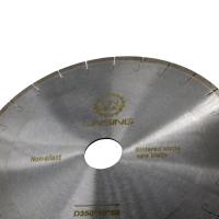 China Ti-coated Finishing 350mm J Type Diamond Saw Blade for No Chipping Dekton Cutting for sale