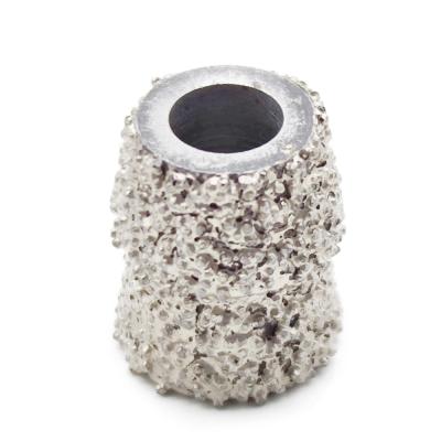 China Vacuum Brazed Double Beards Type Diamond Wire Saw Beads for Cutting Granite Quarrying for sale