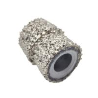China Vacuum Brazed Double Beards Type Diamond Wire Saw Beads for Cutting Granite Quarrying for sale