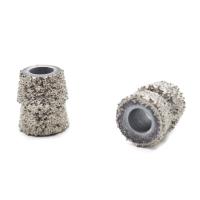 China Vacuum Brazed Double Beards Type Diamond Wire Saw Beads for Cutting Granite Quarrying for sale