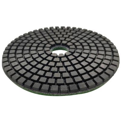 China Resin and Diamond Powder 5 Inch Chiseled Edge Polishing Pads for Stone Edge Grinding for sale