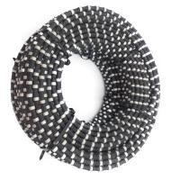 China Long Lifespan Diamond Wire 12.0 MM* 40 Rubber Coated for Granite Quarry Rock Cutting for sale