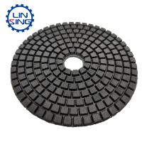 China Resin and Diamond Powder 5 Inch Chiseled Edge Polishing Pads for Stone Edge Grinding for sale