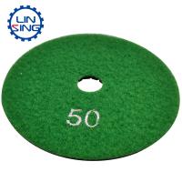 China Resin and Diamond Powder 5 Inch Chiseled Edge Polishing Pads for Stone Edge Grinding for sale