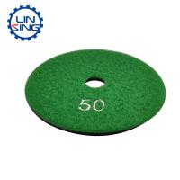 China Resin and Diamond Powder 5 Inch Chiseled Edge Polishing Pads for Stone Edge Grinding for sale