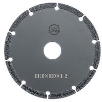 China D110*D20*1.2 Diamond Cutting Disc Vacuum Brazed for Precise Stone Concrete Cutting for sale