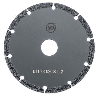 China D110*D20*1.2 Diamond Cutting Disc Vacuum Brazed for Precise Stone Concrete Cutting for sale