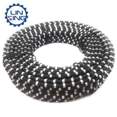 China 18-30 m2/h Cutting Speed Quarry Mining Concrete Diamond Wire Saw Rope for Granite Quartz for sale