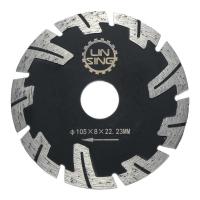 China Protected Turbo Teeth Diamond Disc for Marble Brick Curb Cutting 22.23mm Arbor Size for sale