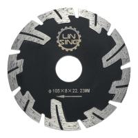 China Protected Turbo Teeth Diamond Disc for Marble Brick Curb Cutting 22.23mm Arbor Size for sale