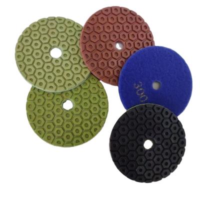 China Granite Marble Floor Polishing Pad 4inch Wet Dry Resin Sandpaper 100mm Handle Grinder for sale
