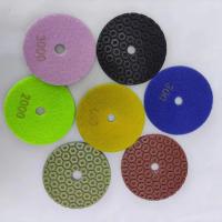 China Granite Marble Floor Polishing Pad 4inch Wet Dry Resin Sandpaper 100mm Handle Grinder for sale