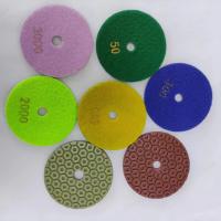 China 100mm Resin and Diamond Granite Marble Stone Floor Polishing Pad for Wet Dry Polisher for sale