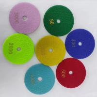 China 100mm Resin and Diamond Granite Marble Stone Floor Polishing Pad for Wet Dry Polisher for sale