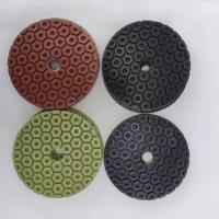 China 100mm Resin and Diamond Granite Marble Stone Floor Polishing Pad for Wet Dry Polisher for sale