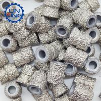 China Customized OBM Support Double Vacuum Brazed Marble Quarry Wire Saw Bead for Cutting for sale