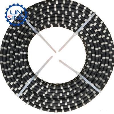 China 20-40 m2/m Life Span D11.5MM Diamond Wire Saw for Marble and Concrete Block Cutting for sale