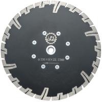 China Hot Press D230mm T Type Diamond Tools For Stone Dry Cutting With Protection Teeth for sale