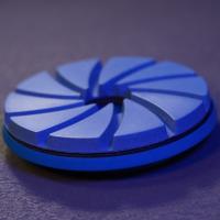 China Customized 125mm Snail Lock Resin Polishing Pad for Granite Grinding Disc for sale