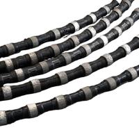 China Top Class Sintering Beads Quartzite Quarry Diamond Wire 12.0*40 Rubber Coated Wire for sale