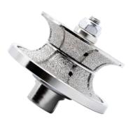 China Stable Performance Abrasive Pad Vacuum Brazed Edge Profile Wheel Diamond Router Bits for Stone for sale
