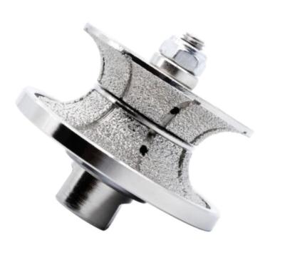 China Stable Performance Abrasive Pad Vacuum Brazed Edge Profile Wheel Diamond Router Bits for Stone for sale