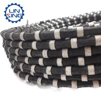 China Rubber Spring 11.5mm Diamond Wire Saw for Smooth Stone Granite Marble Cutting in Brazil for sale