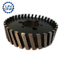 China Flexible and Durable Diamond Segmented CNC Turbo Stubbing Wheel 86mm Wheel for sale