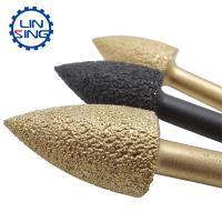 China Tungsten Cobalt Alloy Technology Vacuum Brazed Diamond Engraving Bit for Granite for sale