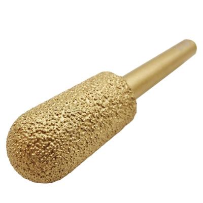 China 45 Mn Body Material Vacuum Brazed End Mill CNC Tools for Stone and Concrete Milling for sale