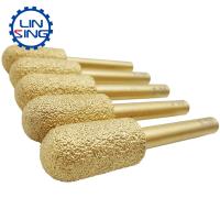 China 45 Mn Body Material Vacuum Brazed End Mill CNC Tools for Stone and Concrete Milling for sale