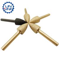 China 45 Mn Body Material Vacuum Brazed End Mill CNC Tools for Stone and Concrete Milling for sale