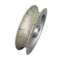 China Electroplate CNC Wheels For Polishing Granite With Diamonds Stone Edge Profiling Tools for sale