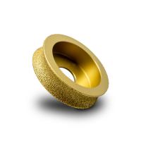 China Vacuum Brazed Stone Edge Diamond Bore Profile Grinding Wheel 64-134mm Metal Powder for sale