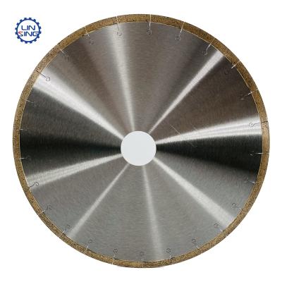 China 350mm Laser Welding Diamond Saw Blade for Marble Ceramic Ti-Coated Edge Height 0.315in for sale