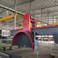 China Linsing Four Post Guide Multi Blade Bridge Saw Machine For Granite Block Cutting for sale