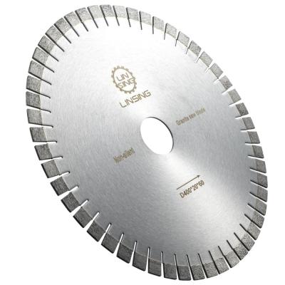 China 0.014in Blade Thickness Silver Brazed 400MM Diamond Horizontal Saw Blade for Marble for sale