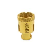 China LINSING Vacuum Brazed CNC Diamond Core Drill Bits for Stone Drilling 19-125mm Diameter for sale