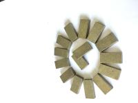 China Fast Diamond Exposed Diamond Segments for Marble Cutting Long Life Span and Golden for sale