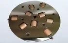 China Diamond Bush Hammer Vaccum Brazed Grinding Wheel for Marble Granite Stone Grinding Tool for sale