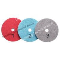 China 4'' Diamond Polishing Tools for Granite Marble Stone 3-step Pads Abrasives Sandpaper for sale