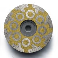 China Granite Diamond Powder Resin Filled Cup Wheel Round T Shape Segment Wheel 100mm 125mm for sale