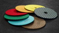 China Round Flexible Resin Bond Diamond Hand Dry Polishing Pad and Buffing Pad for Stone for sale
