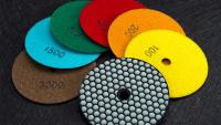 China Round Flexible Resin Bond Diamond Hand Dry Polishing Pad and Buffing Pad for Stone for sale