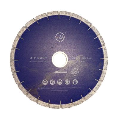 China Granite Stone Cutting Disc 14'' Non-slient Blade with Lazer Bridge Blade Machine Tool for sale