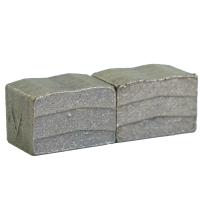 China High Frequency Brazed Double-blades Diamond Segment for Granite Cutting 22*13.1/13.9*15mm for sale