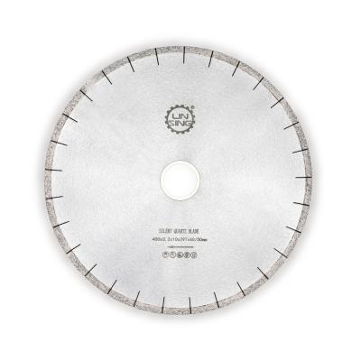 China 40mm CrN Finishing Professional Diamond Saw Blade for Fast Cutting Quartz D400mm for sale