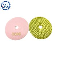 China 4inch Microfibre Flexible Polishing Pad A-Grade for Durable Stone Slabs Grinding Tools for sale