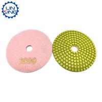 China 4inch Microfibre Flexible Polishing Pad A-Grade for Durable Stone Slabs Grinding Tools for sale
